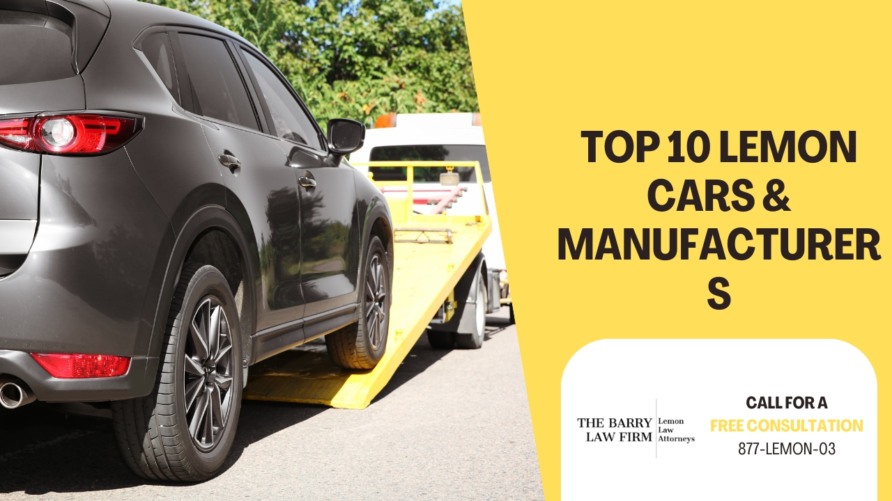 Top 10 Lemon Cars & Manufacturers - The Barry Law Firm