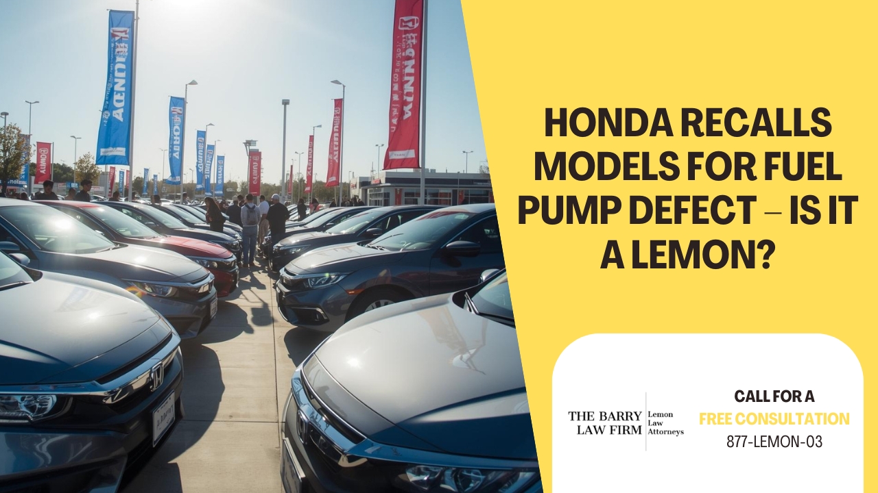 Kgc Honda Fuel Pump Motor Recall Expansion Stop Sale